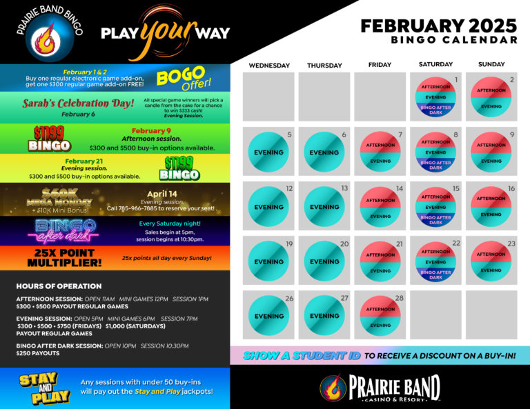 Prairie Band Casino Bingo: Voted Best Bingo In the AreaPrairie Band